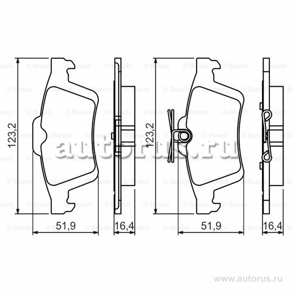 Колодки задние BOSCH 0 986 494 528