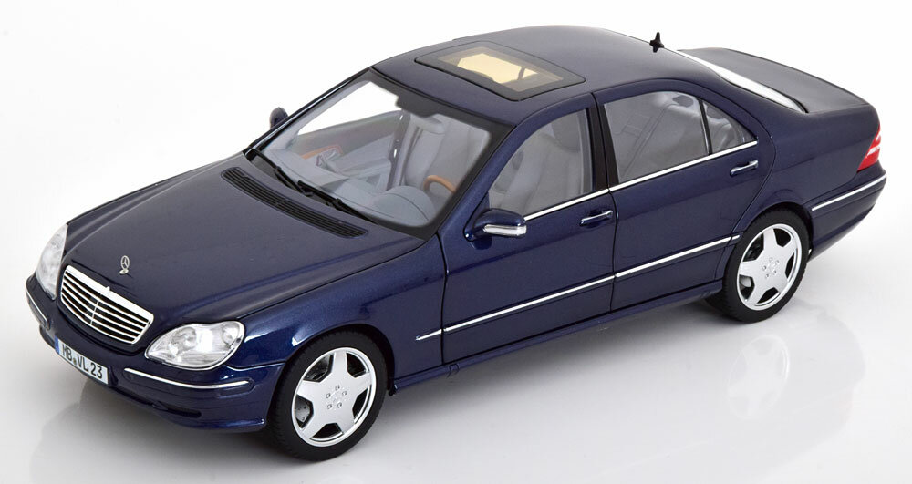 Модель коллекционная NOREV Mercedes W220 s-class S55 amg 2000 blue metallic / мерседес с-класс амг синий