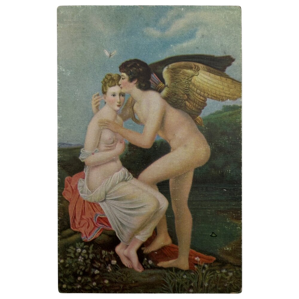 Почтовая открытка "Жерар - Амур и Психея" 1905-1917 гг. Германская Империя