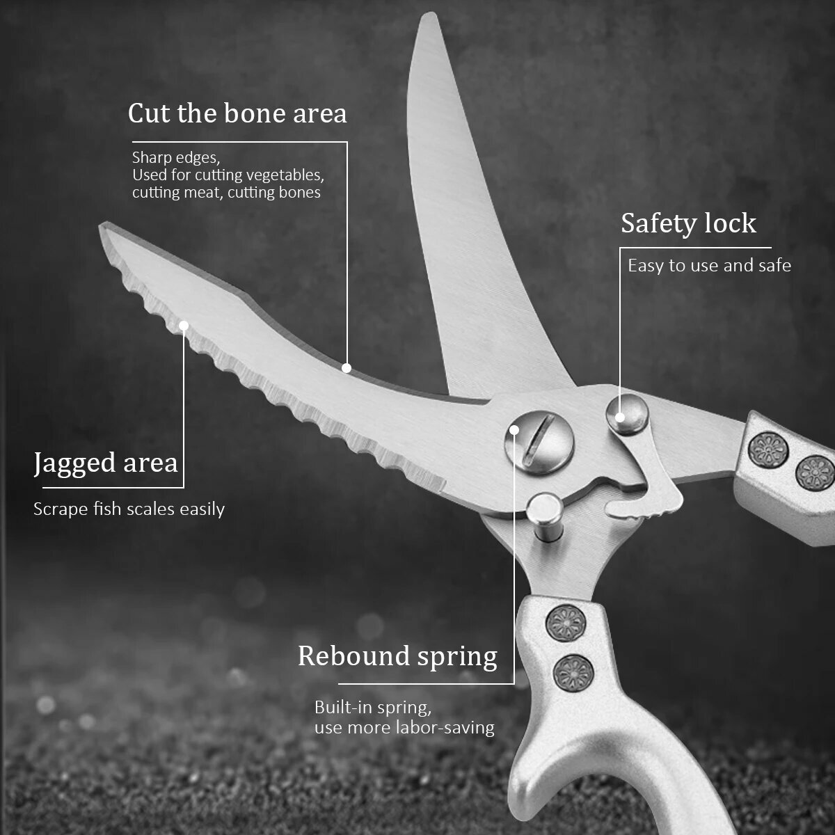Кухонные ножницы LightTOP AE5-HCL-013 Kitchen Scissor