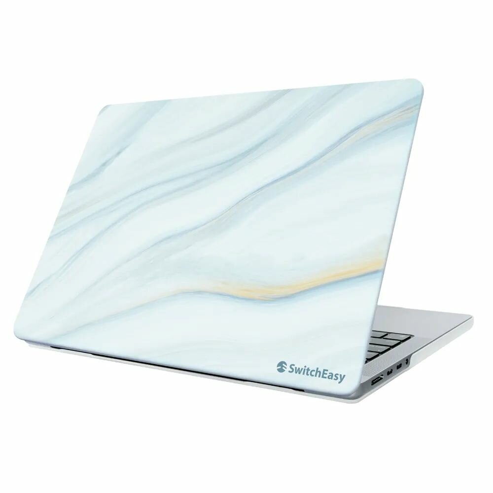 Чехол-накладка SwitchEasy Artist Marble Protective Case для MacBook Pro 14 (M1/M2/M3) 2021-2023 облачный белый