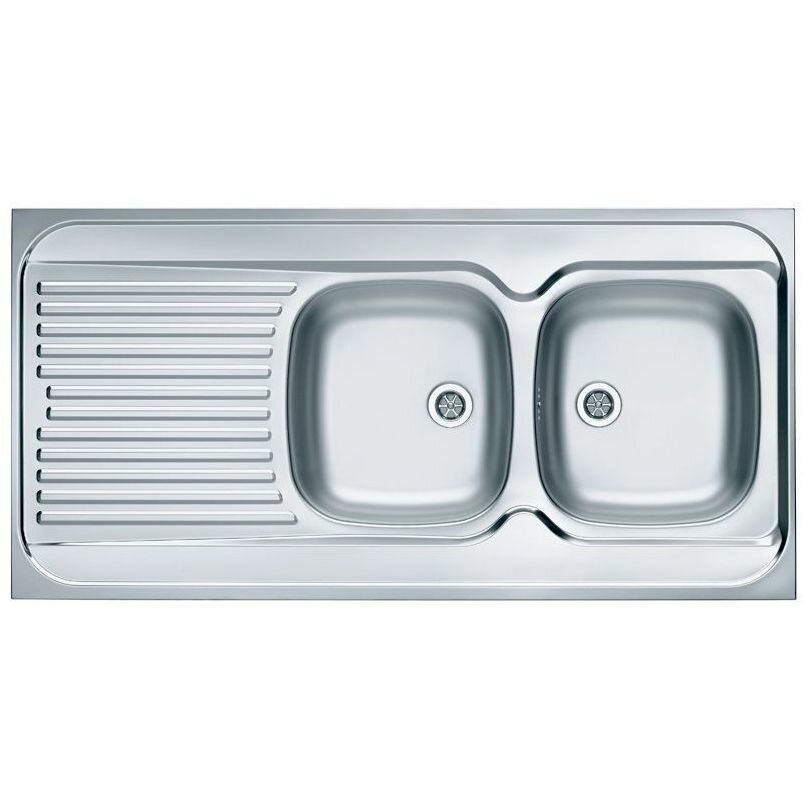 Мойка кухонная прямоугольная Alveus Classic 100 Нержавеющая сталь Satin (1009084) с сифоном