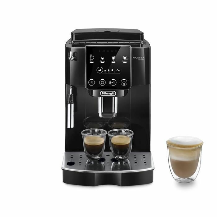 Кофемашина автоматическая зерновая DeLonghi Magnifica Start ECAM220.21. B с ручным капучинатором и функцией приготовления 2 порций, 13 степеней помола