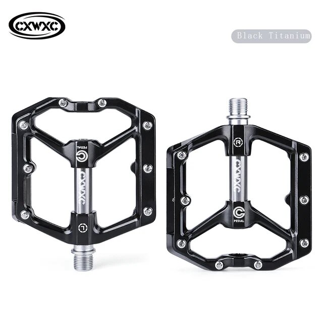 Педали CXWXC CX-V15 черные, алюминиевые, 930-Black TI