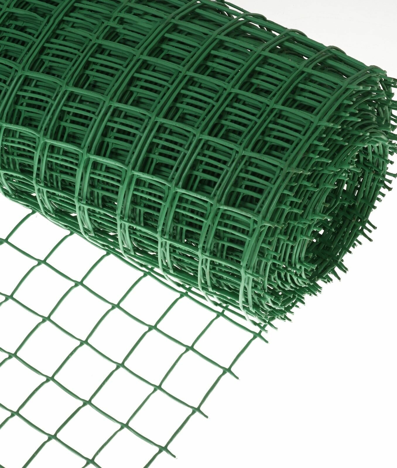 Сетка рабица садовая пластиковая 1 х 20 м в рулоне, решетка-забор декоративный для огорода, сетчатое ограждение для палисадника и птичника, ячейка ромб 50 х 50 мм, цвет зеленый