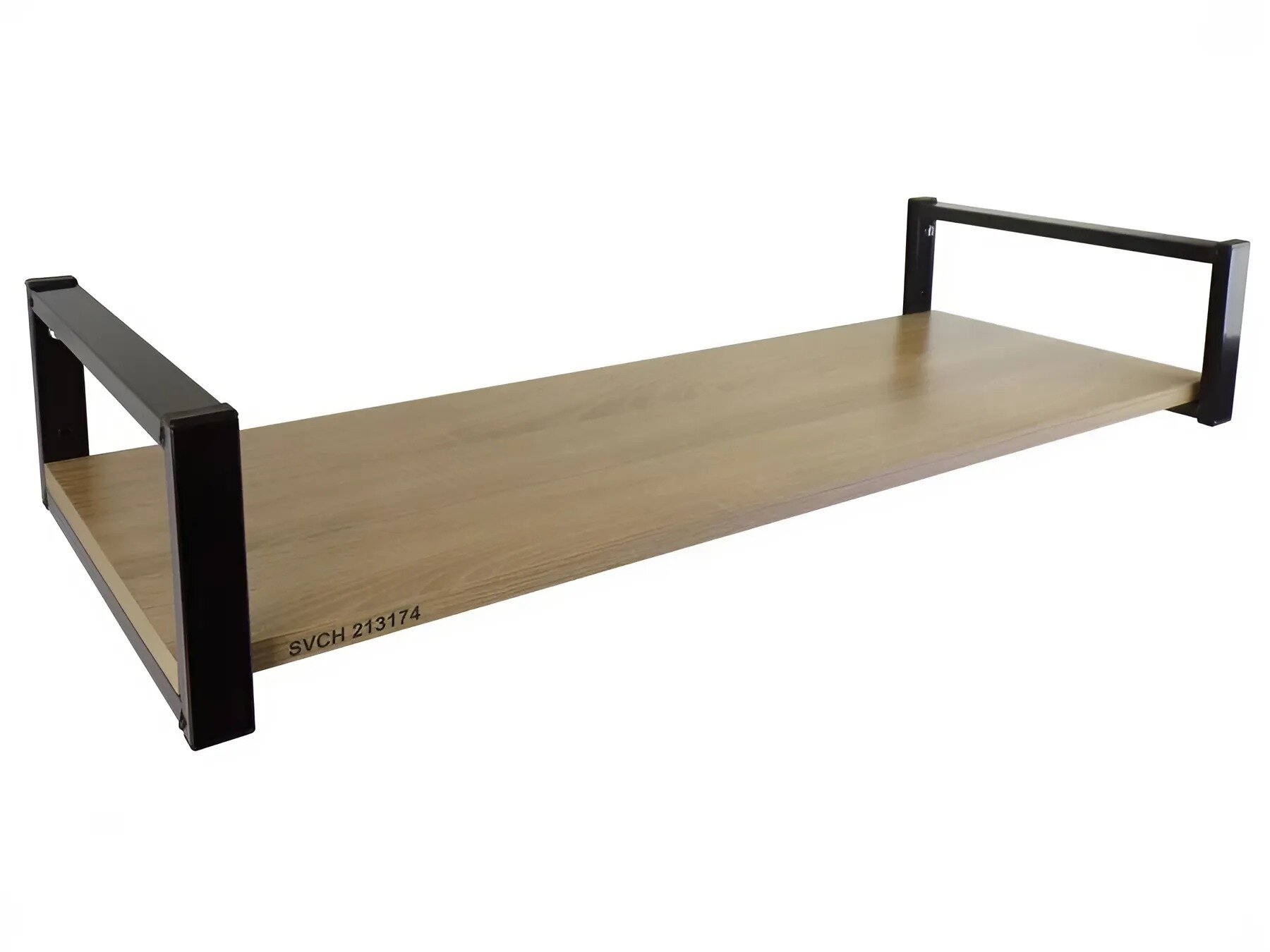 Полка для микроволновки GARROSS "SIBERIA 213174", одна полка 30х90 см, высота 15 см, каркас чёрный, цвет полок сонома