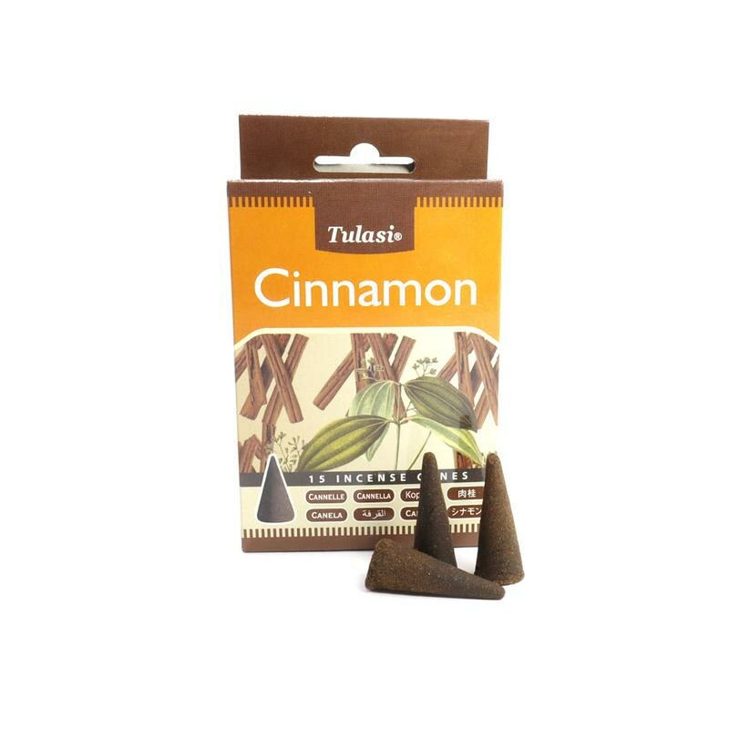 Благовония Tulasi-Sarathi безосновные Cinnamon - Корица, 15 конусов