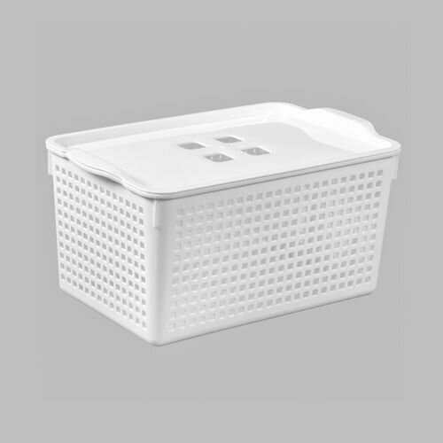 Контейнер лофт 5.3Л С крышкой 295*185*145 белый виолет