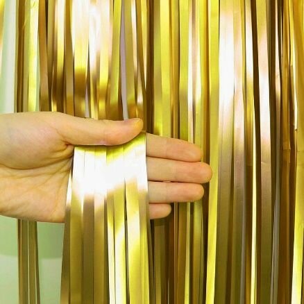 Занавес Дождик золотой, размер 2,4м*0,91м