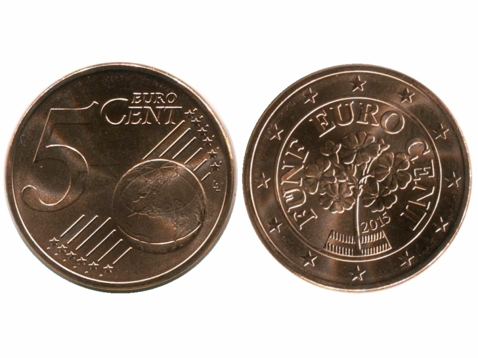 5 Евроцентов Австрии 2015 Г.