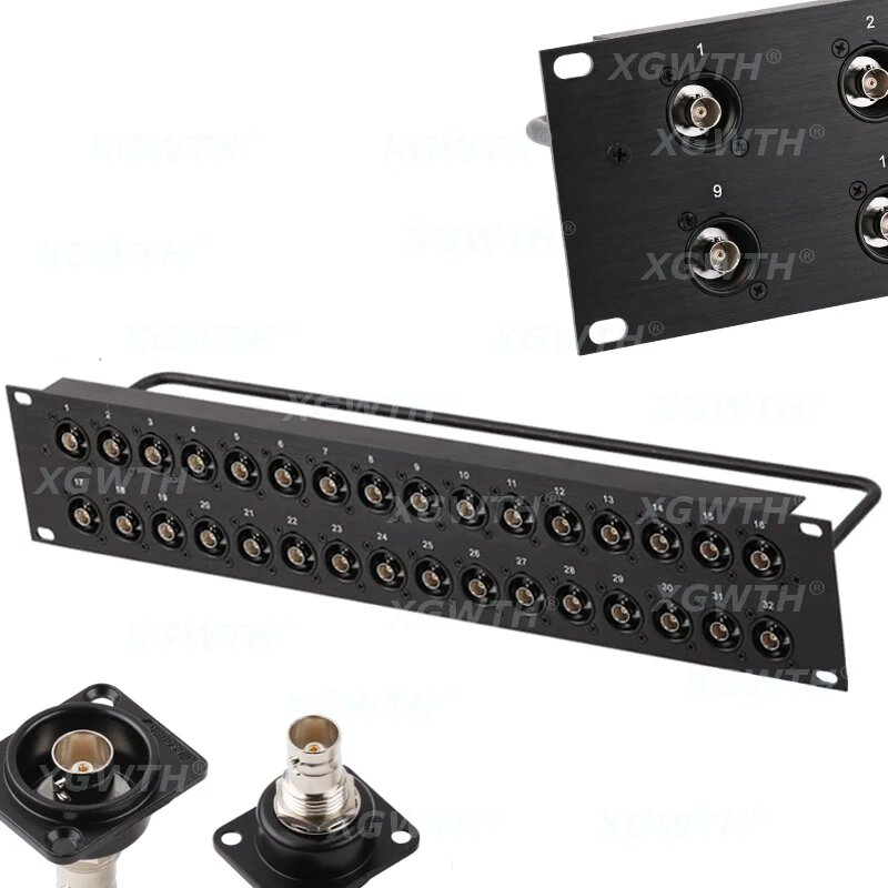 Патч-панель HD-SDI 3G-SDI XGWTH 2-32 каналов 2U-32D BNC