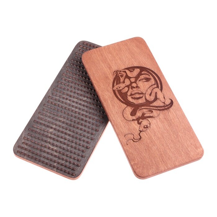 Садху, доска с гвоздями из дерева, для йоги «Кобра», для начинающих, шаг 8 мм, 14×30 см