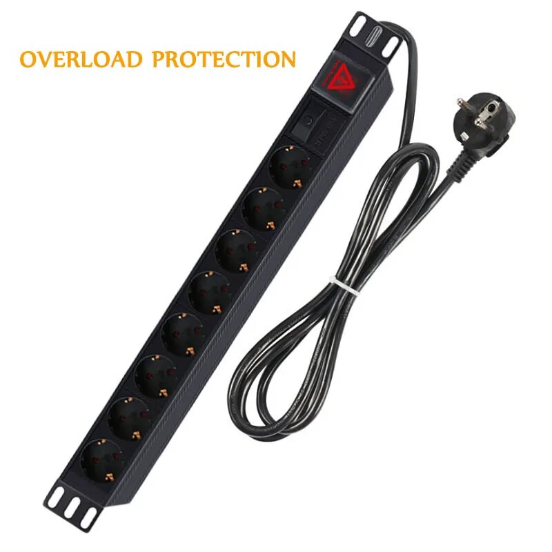 Удлинитель PDU 8 розеток OVERLOAD PROTECTION