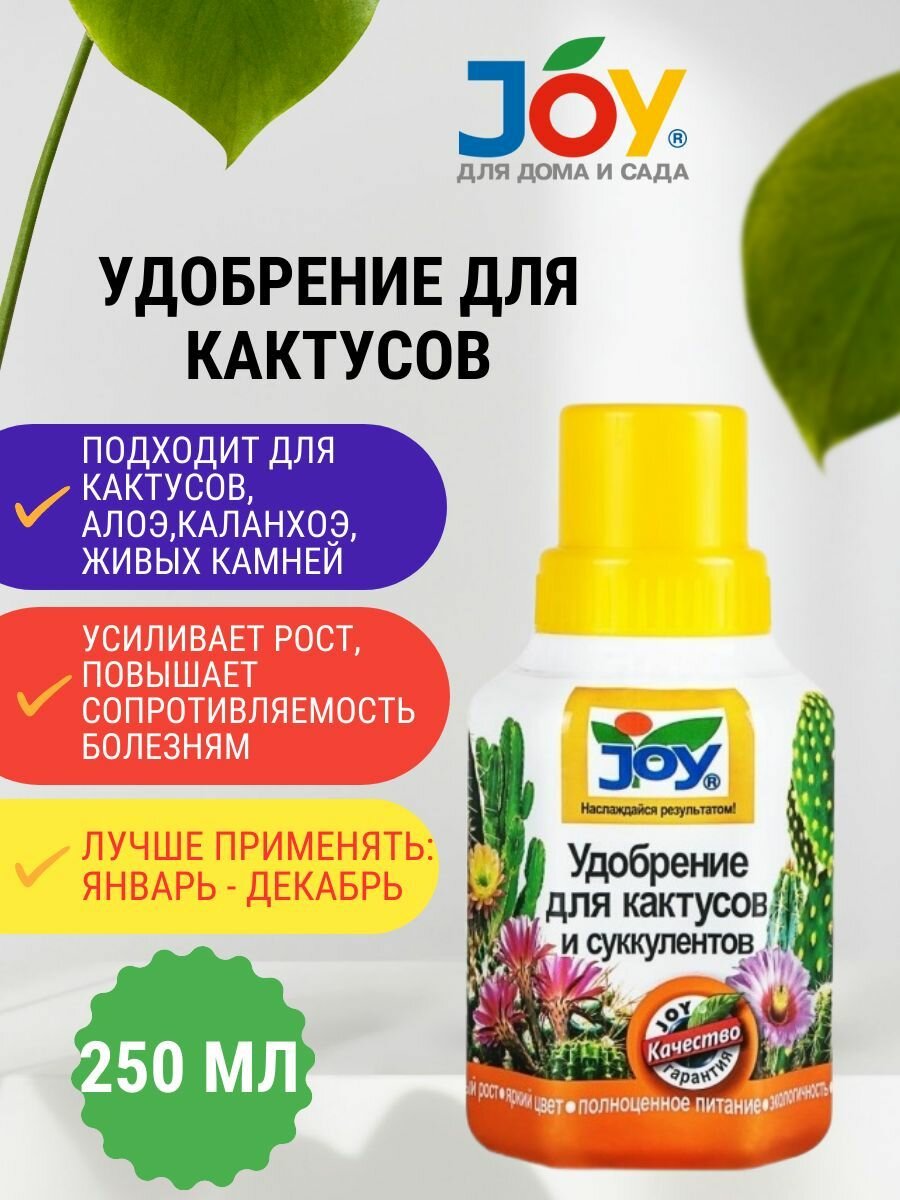 Удобрение Джой для кактусов и суккулентов 250 мл