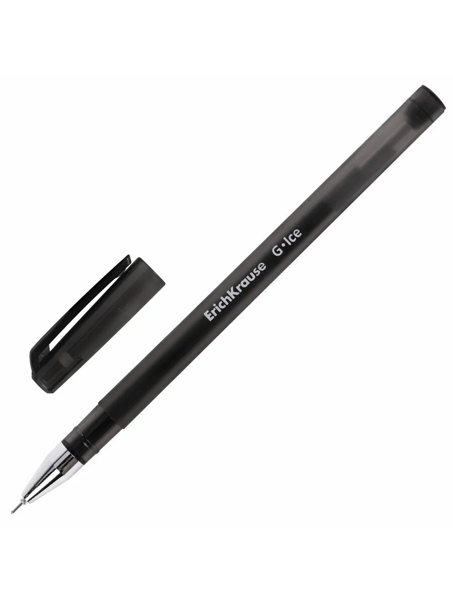 Ручка гелевая черная игольчатый узел 0.5 мм 2 шт.