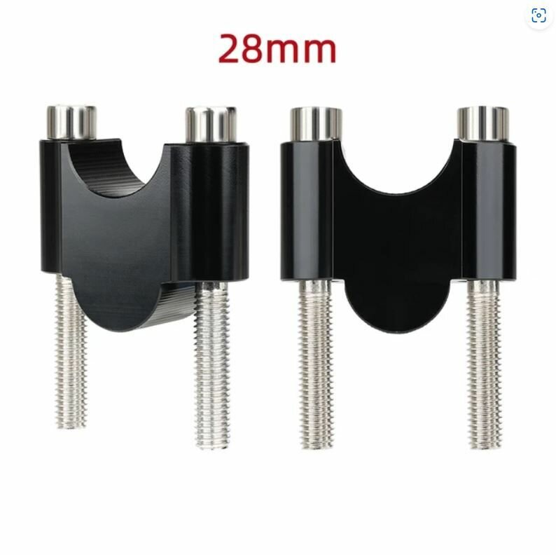 Проставки (крепления выносы) руля BSD UP30 для руля мотоцикла, 28 мм, черные