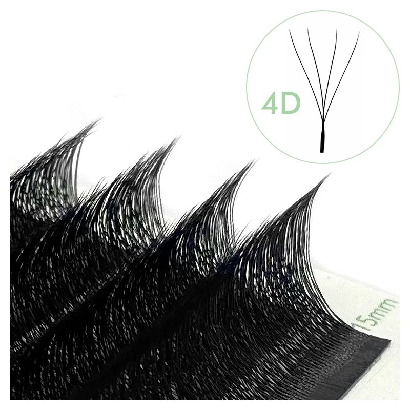 NATUHANA 4D накладные ресницы, изгиб LU, 9 мм