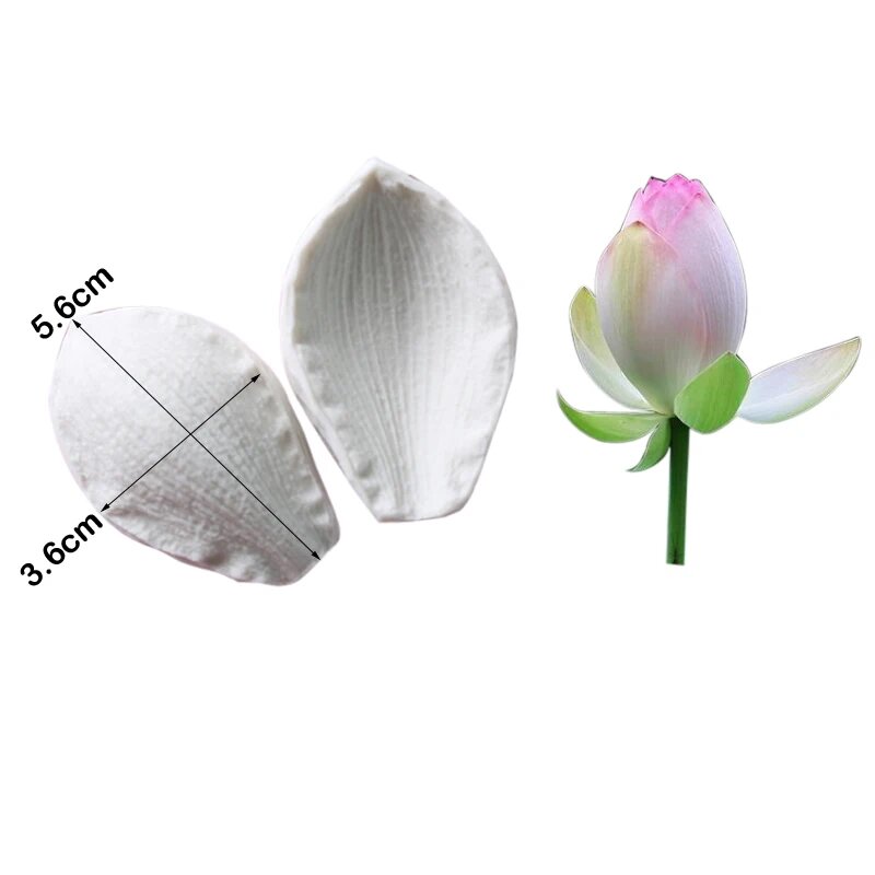 Лепестки лотоса цветок Veiners силиконовые формы помадка сахарный из мастики смолы глины воды бумаги украшения торта инструменты CS274