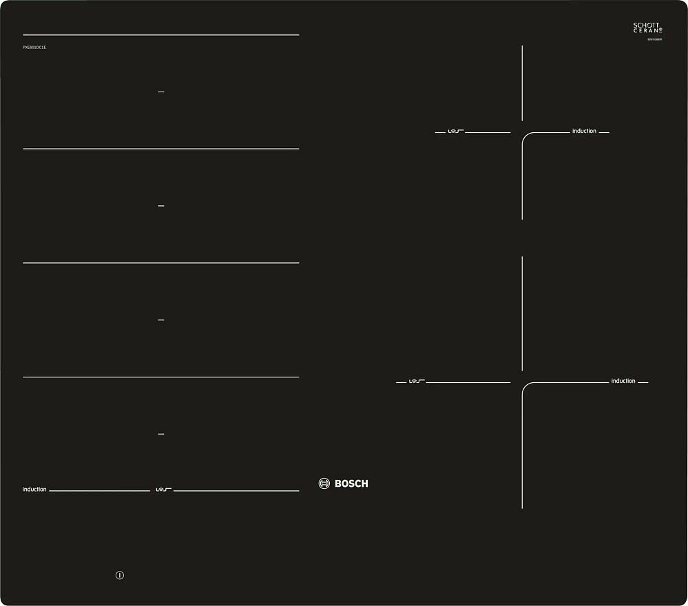 Варочная панель индукционная Bosch PXE601DC1E, черный