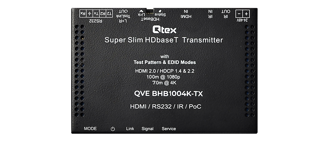 Qtex QVE BHB1004K-TX- Передатчик HDMI 4K/60 (4:2:0) с HDCP 1.4/2.2, RS-232 и ИК по HDBaseT