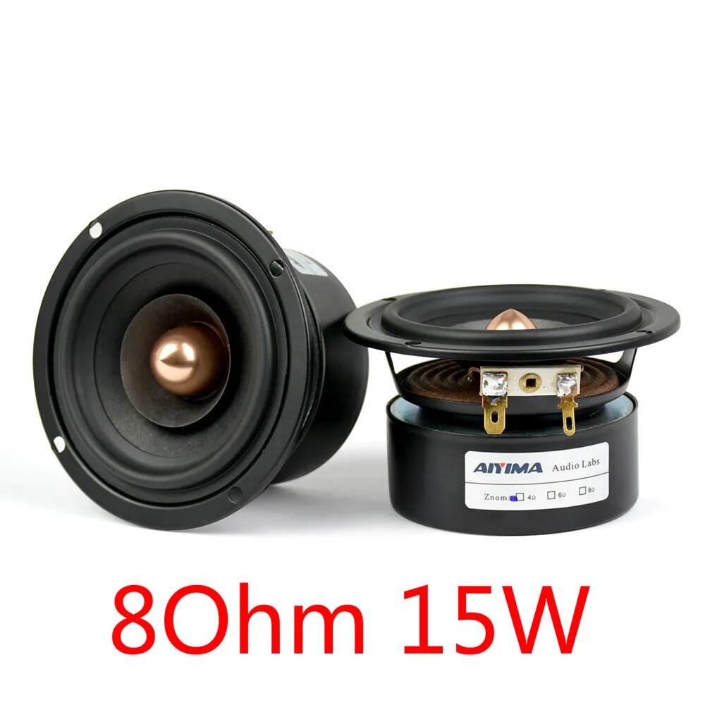 Aiyima 3-дюймовые полнодиапазонные динамики 15 Вт Round 8 Ohm 15W