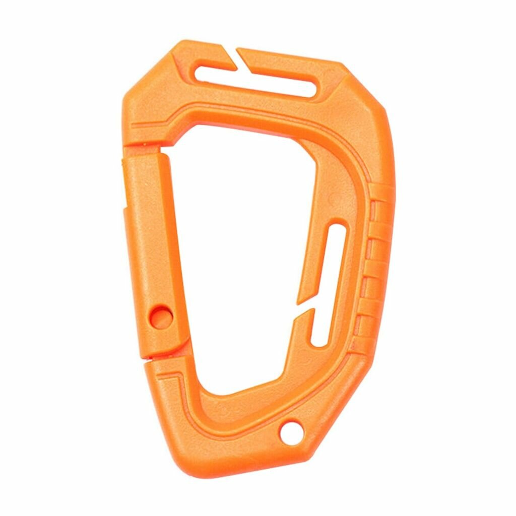 Пластиковые тактические карабины D-образные для активного отдыха - оранжевые, 2 шт