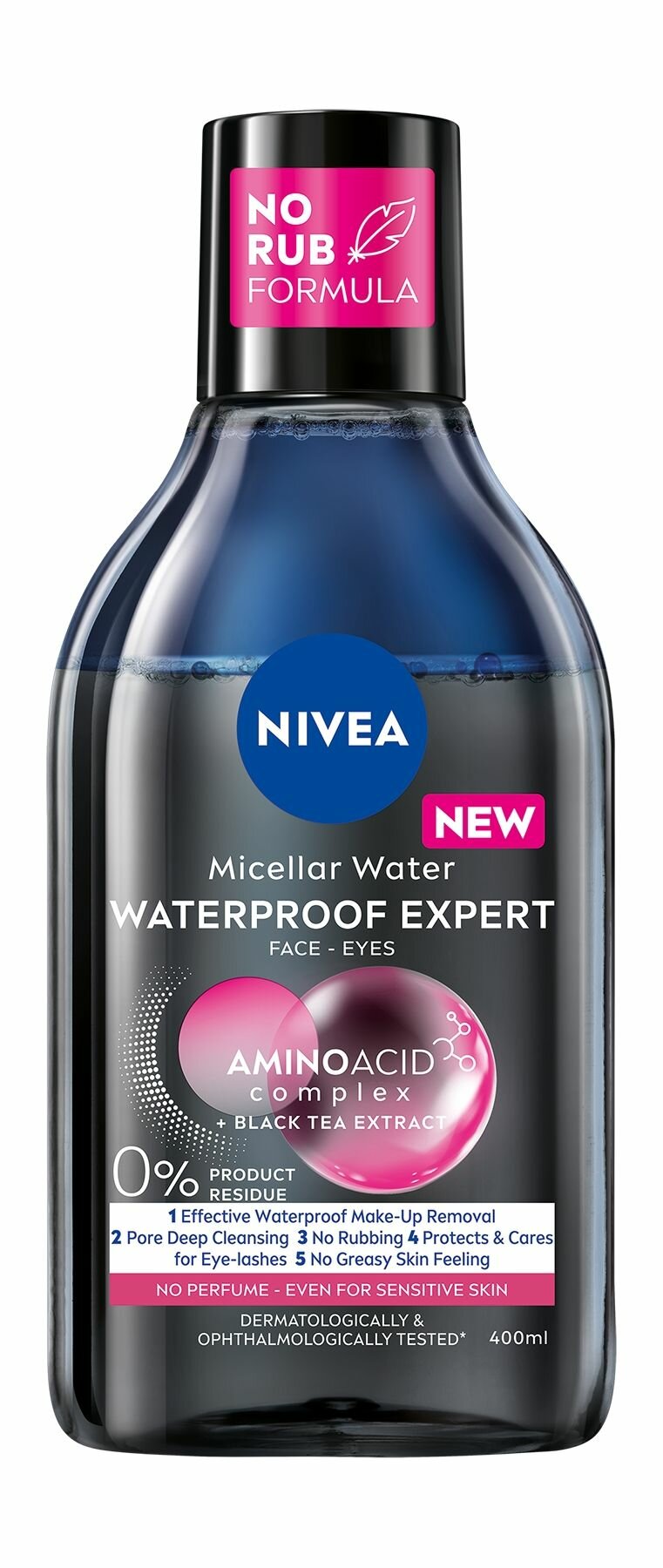 NIVEA Мицеллярная вода Waterproof Expert для стойкого макияжа, 400 мл
