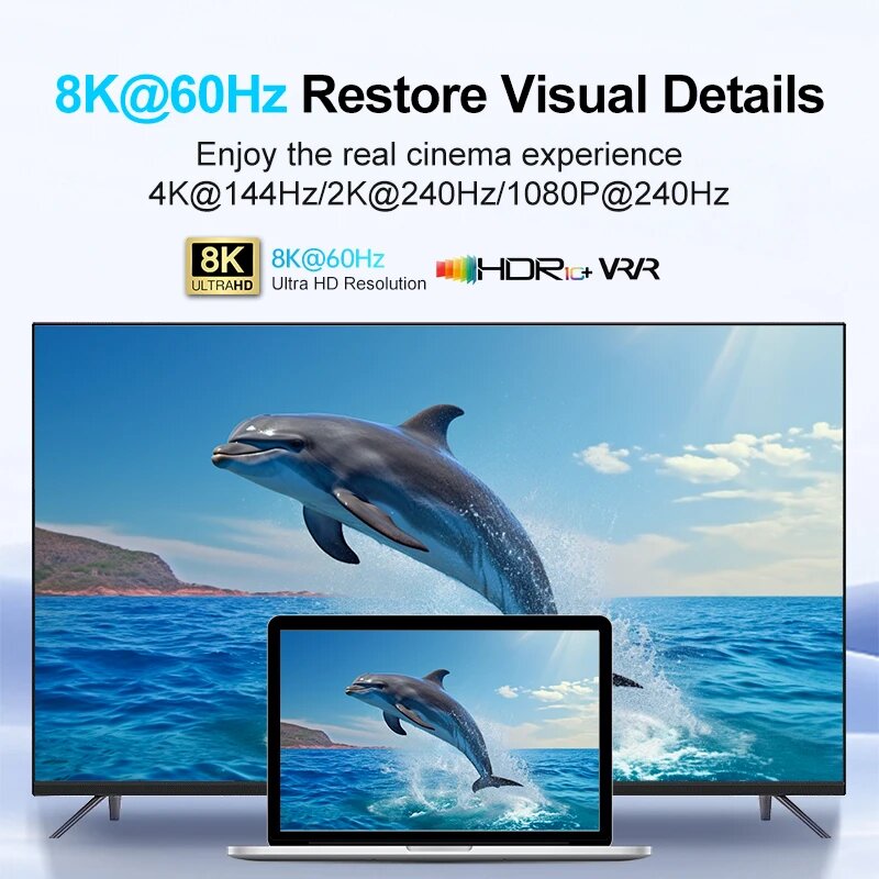 USB C - HDMI кабель 2м, 8K — фото 1