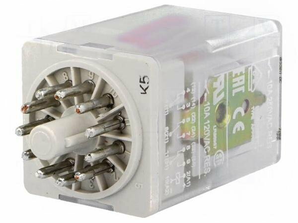 Реле RELPOL R15-2013-23-1220-WTLD промышленное, Uобмотки 220 В DC, 10 А, 1 шт