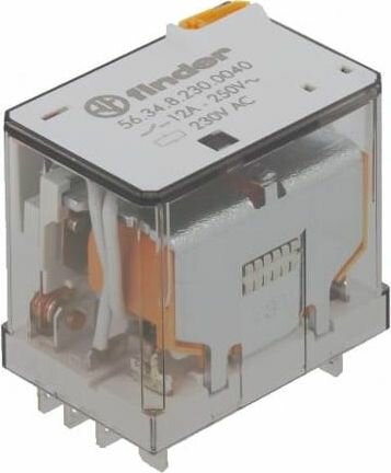 Реле FINDER 56.34.8.230.0040 Миниатюрное силовое электромеханическое монтаж в розетку или наконечн, 1 шт