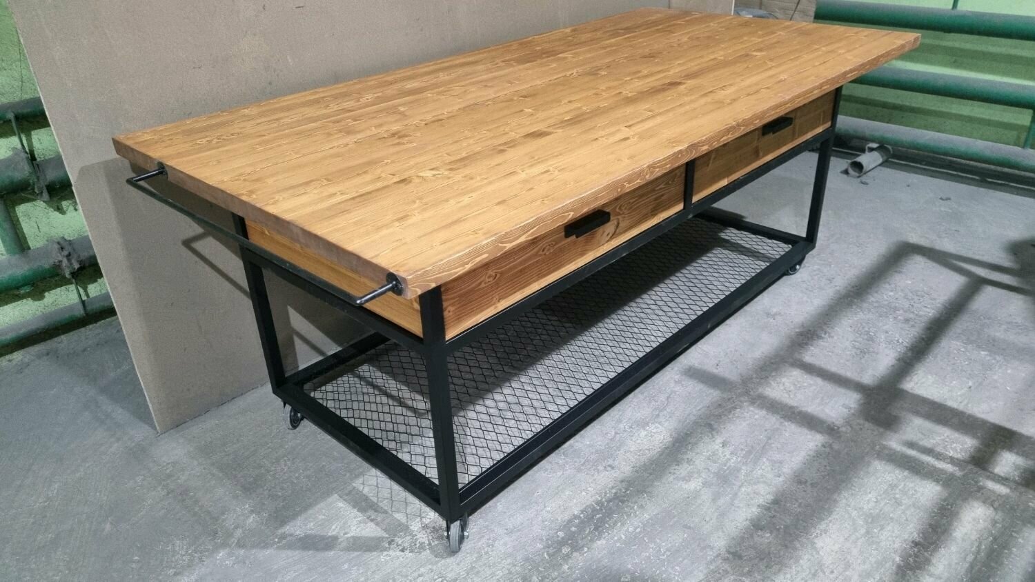 Стол EasyLOFT флориста, Лофт, 100x100x80 см, цвет бежевый