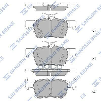 Колодки торм. диск. задние FORD MONDEO V SALOON HYBRID 14- FORD MONDEO V HATCHBACK 14- FORD MONDEO V T Sangsin brake арт. sp1919a