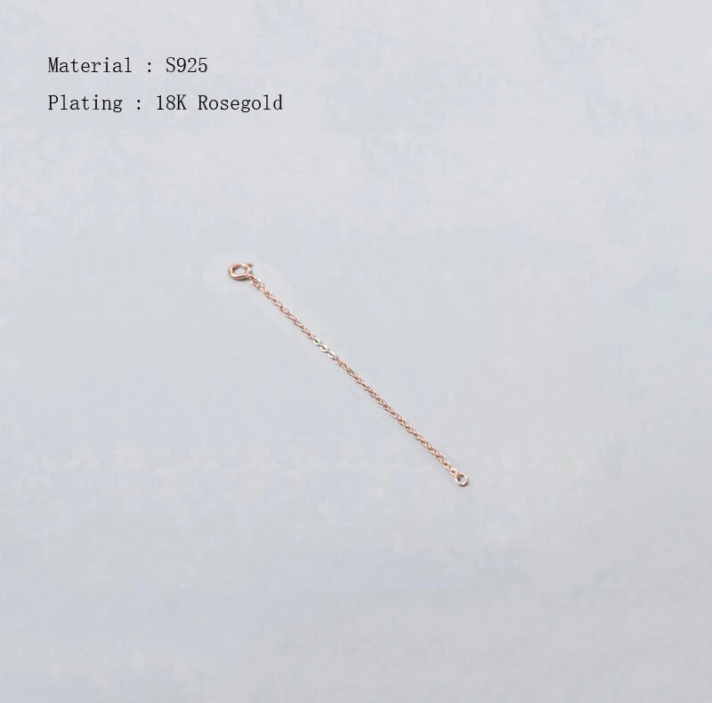 Удлинители цепочек La Monada AS3 из серебра 925 10cm, Rosegold