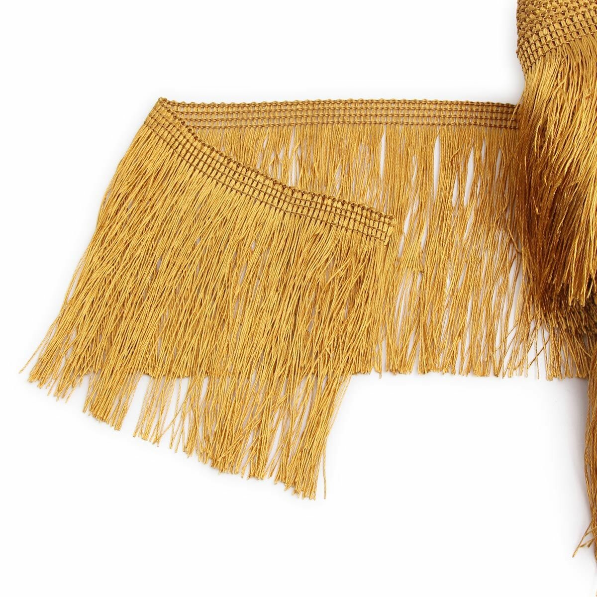 0390-0310 Бахрома нитяная 120мм*25м (828 темно-золотой)