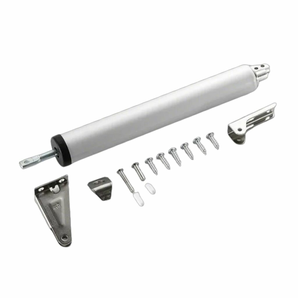 Простой доводчик для дверей с буферным давлением воздуха-серебристый