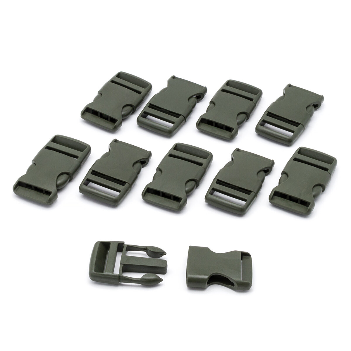 Фастекс 25 мм, ацеталь, хаки усиленный, 10 штук, А-25, Айрис