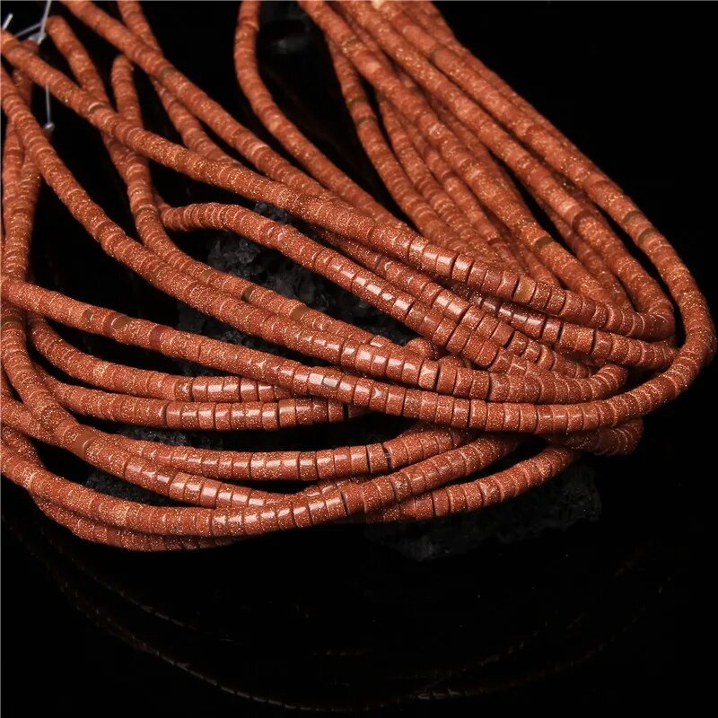 Кварцевые бусины Императорский Агат 4x2 мм Gold Sandstone
