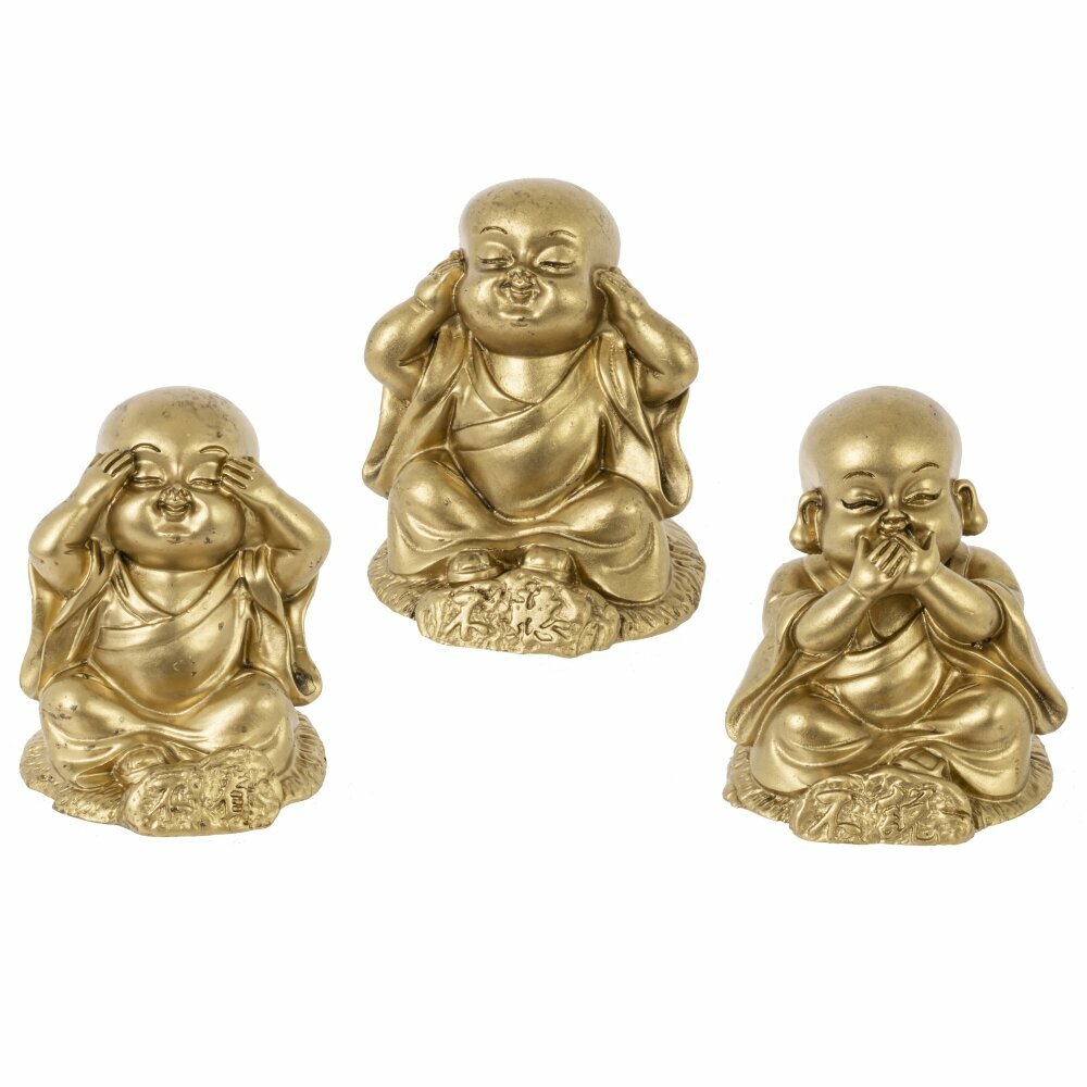 Набор из 3-х фигурок декоративных Хотэй, 14,5х5х5,5 см KSM-817439