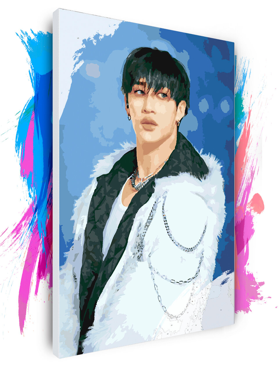 Картина по номерам на холсте Бан Чан в шубке, 50 х 80 см