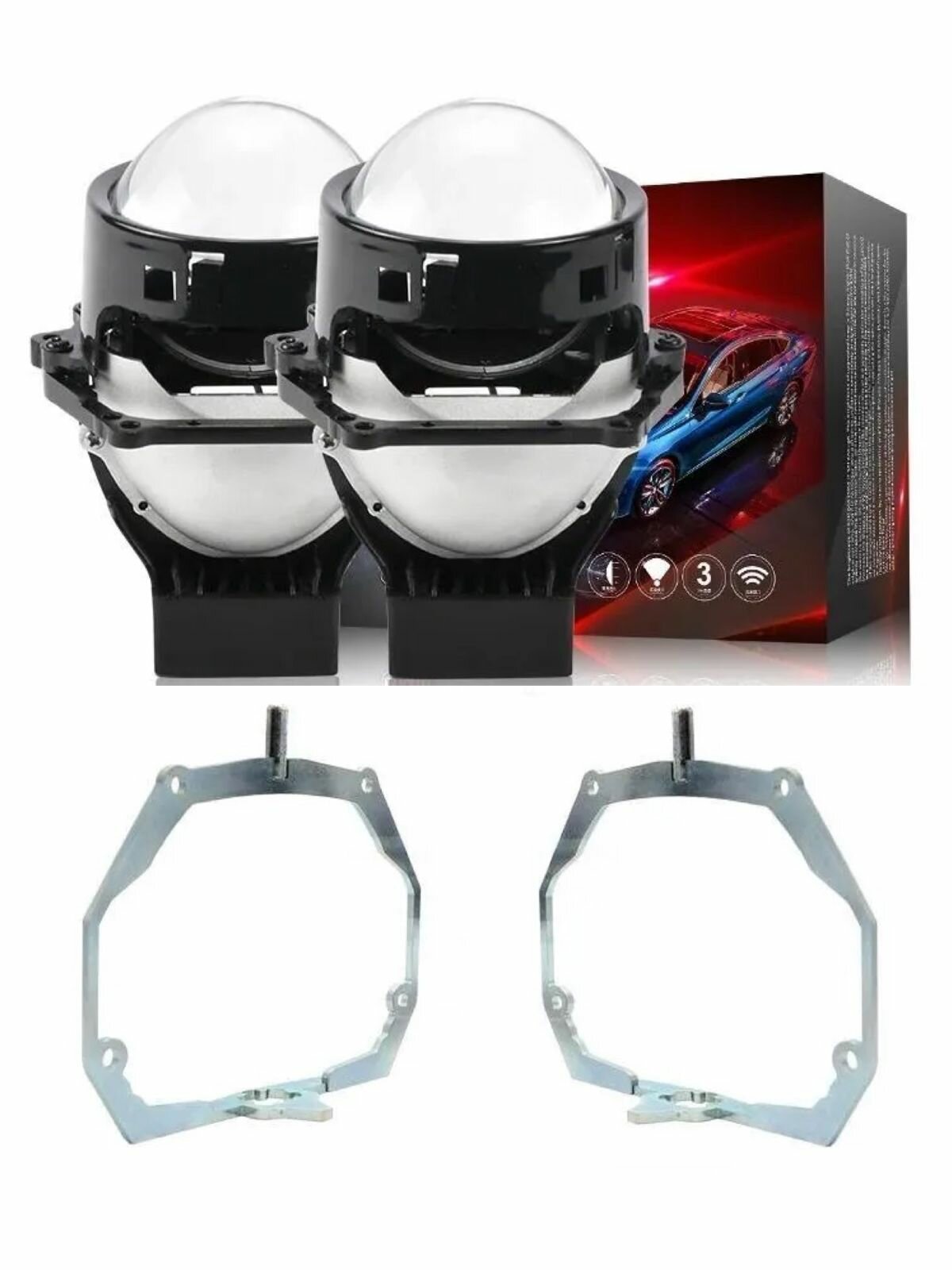 Комплект BI-led Mazda 6 GH рест. 2009-2013 с AFS (Biled 3.0 + рамки)