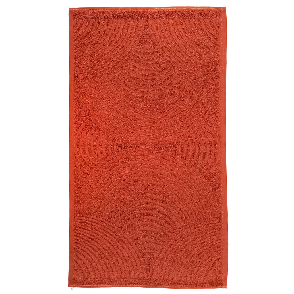 Полотенце Домашняя Мода махровое "Волны-2" 40х70 см, гладкокрашеное, плотность 450 г/м2, хлопок 100%, Красное дерево (С81/2-2-ЮА-7657-341)