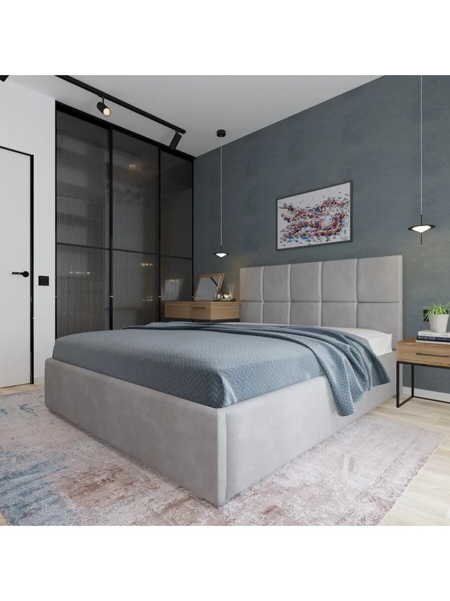 Кровать Марта, двуспальная, подъемный механизм, ортопедическое основание