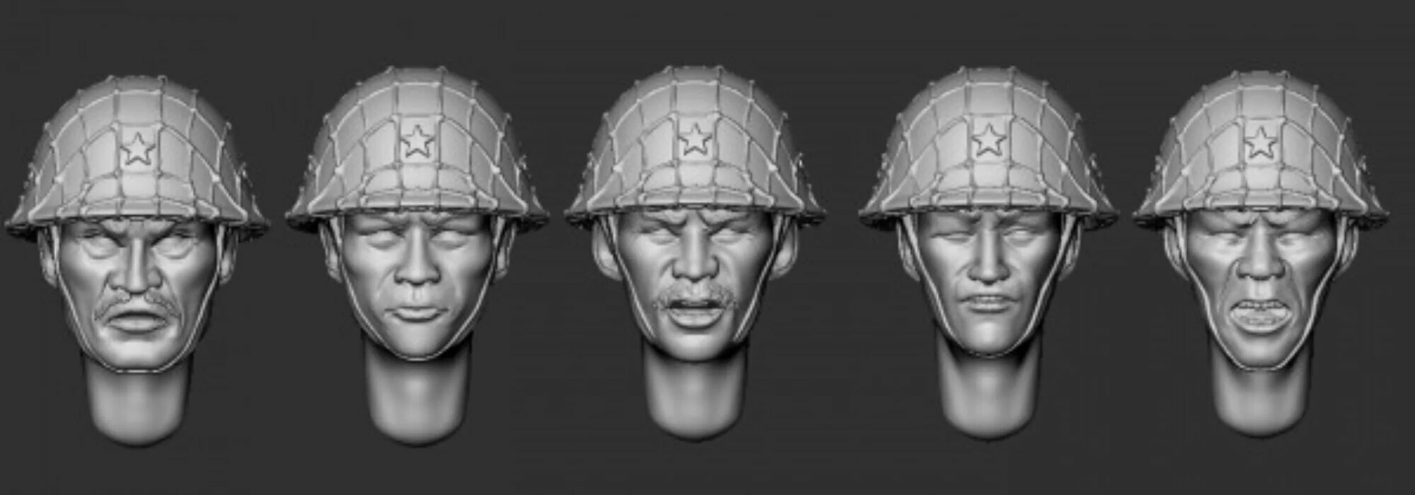 Модель головы солдата LISM 1/35 смола