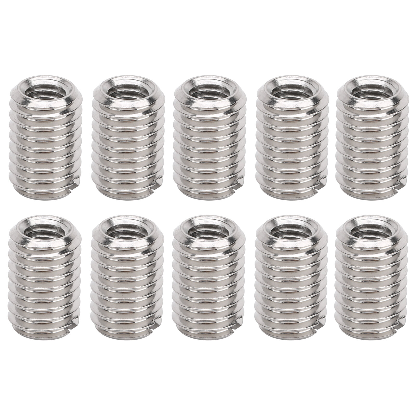 10 шт. гаек для ремонта резьбы из нержавеющей стали, крепежные элементы M5 x 0,8 мм, M8 x 1,25 мм, 12 мм