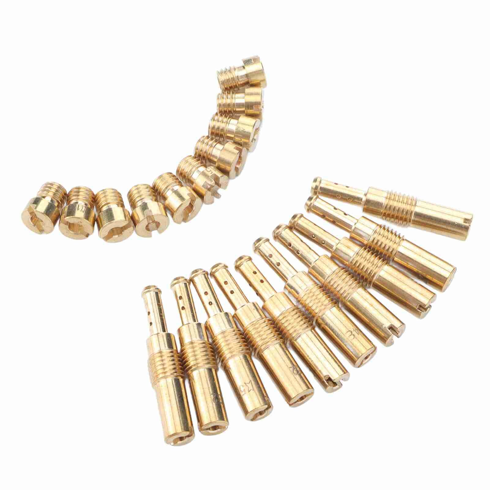 20 шт Комплект дросселей и форсунок карбюратора для мотоцикла Keihin PWK CVK PE, дроссели slow pilot 32, 35, 38, 40, 42, 45, 48, 50, 52, 55, форсунки main jet 100, 105, 108, 110, 115, 120, 125, 130, 135, 140