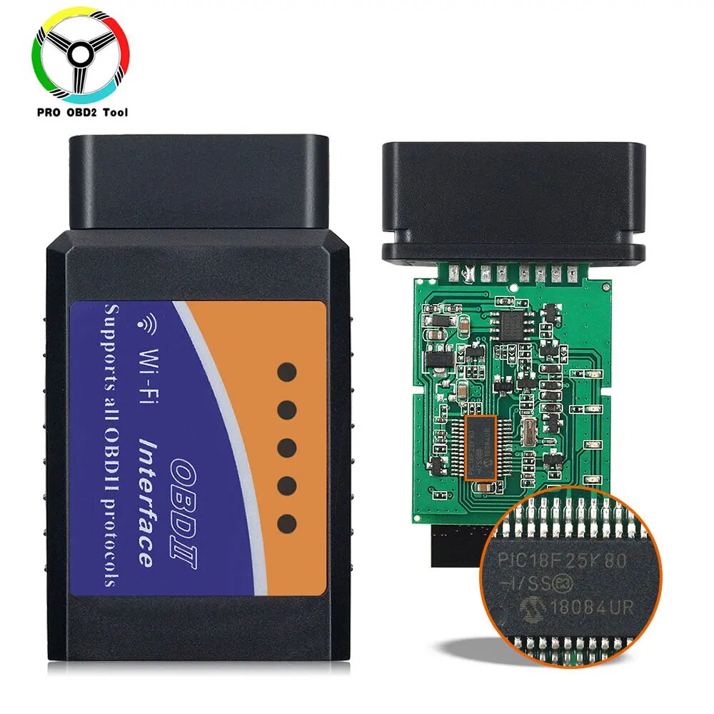 Супер Мини ELM327 V1.5 WiFi OBD2 ELM327 PIC18F25K80 чип ELM 327 в 1 5 Wi-Fi OBDII ELM327 WIFI V1.5