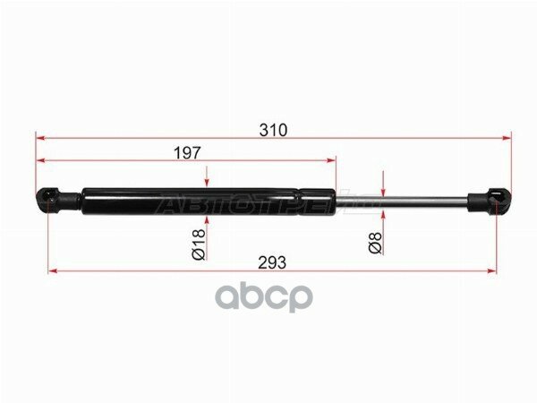 Амортизатор капота Hyundai Santa Fe 12-19 / Grand Santa Fe 13-18 (Справа=Слева) Sat арт. ST-811612W000