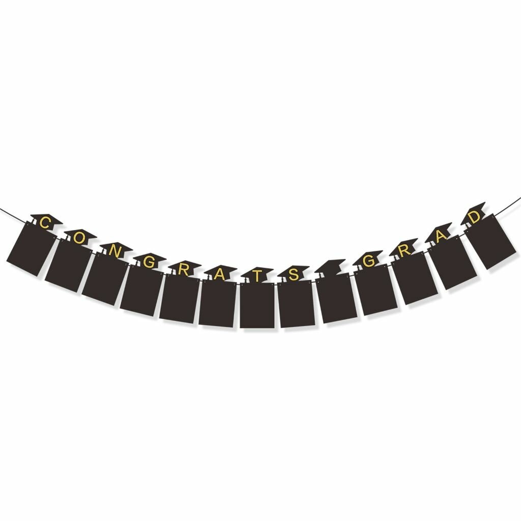 Украшение вечеринки, Декор для выпускного вечера - флажок с поздравлением для выпускников, 1 шт.