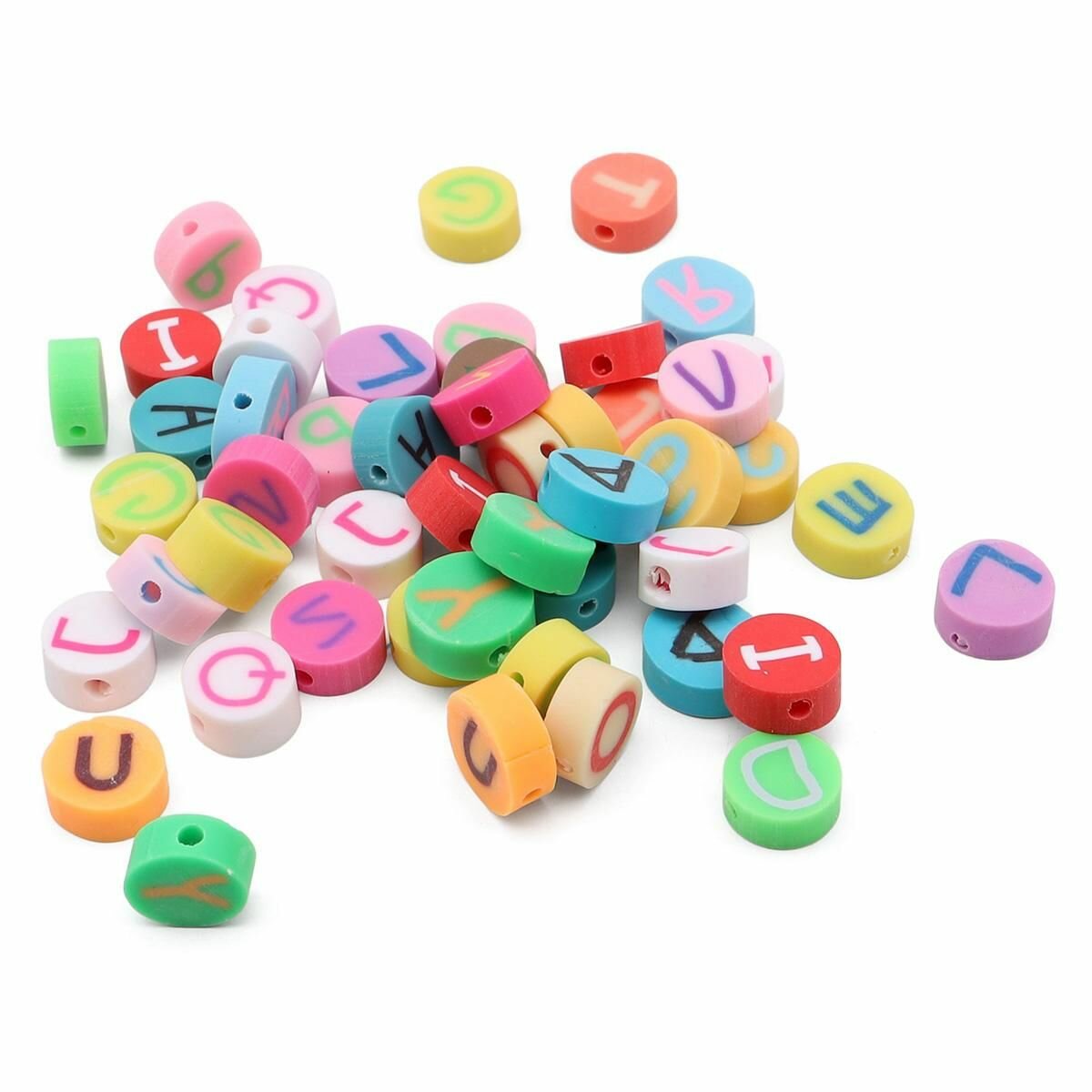 Бусины Astra&Craft "Английский алфавит", полимерная глина, 10 мм, 20 г