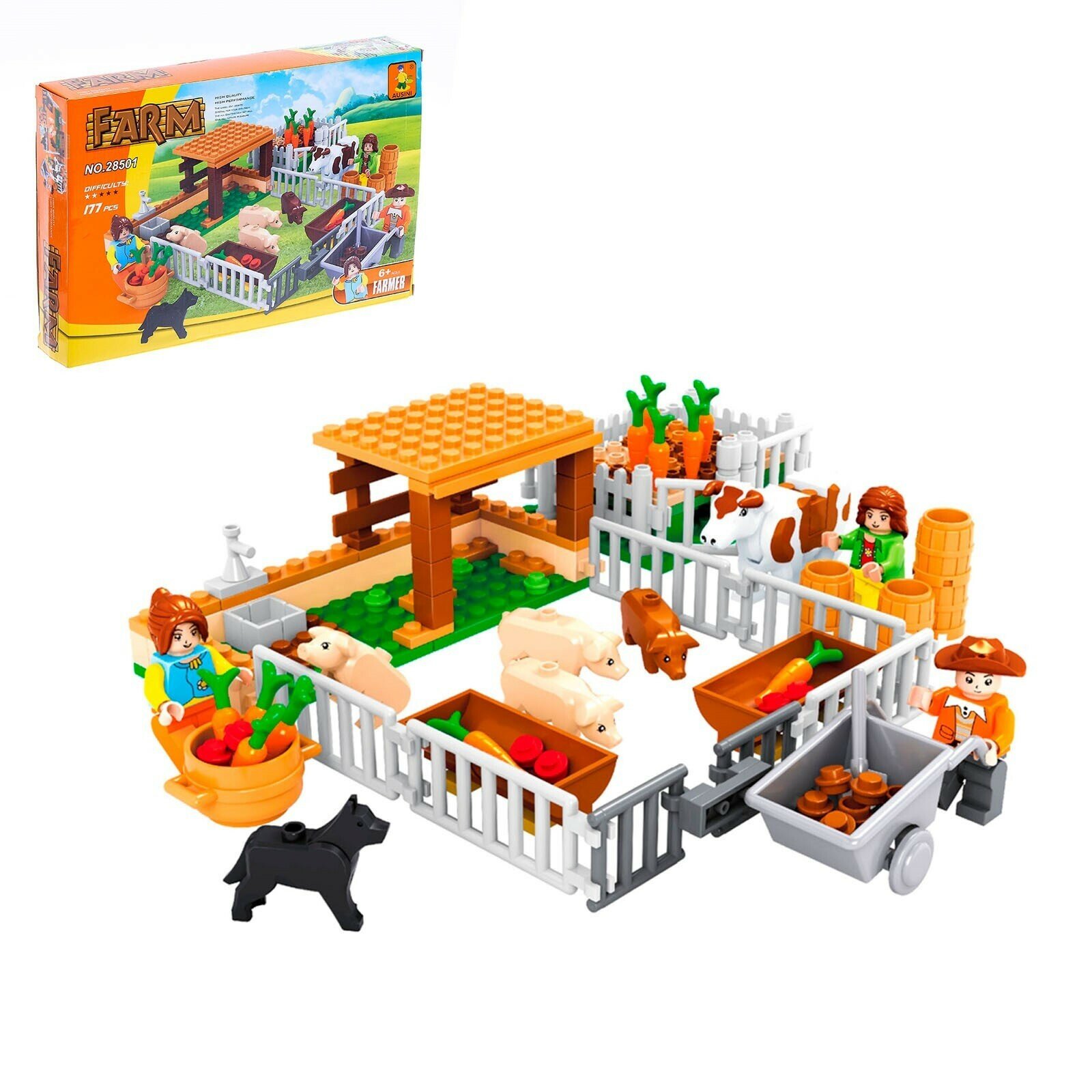 Конструктор Ausini "Мини-хозяйство", 177 деталей